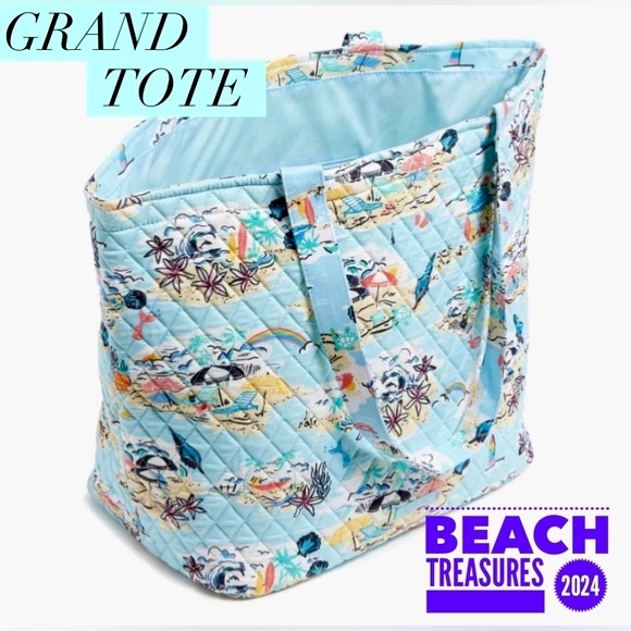 Vera Bradley | Bags | Vera Bradley Grand Tote Beach Treasures Cotton ...